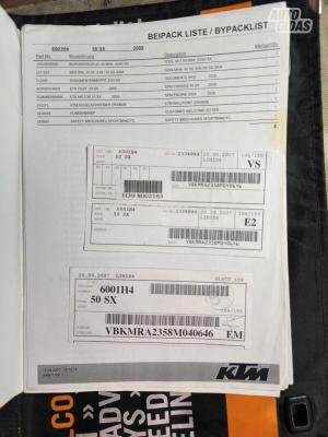 КТМ SX 2008 в Вильнюс, объемом двигателя 0.05 л и пробегом 0 тыс. км за 1000 €, фото 17 на AUTOMOTO.COM.LV