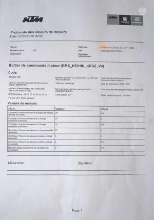 KTM SX 2023 in Vievis, with an engine capacity of 0.25 L and mileage of 95 thousand km for 4400 €, photo 18 on AUTOMOTO.COM.LV