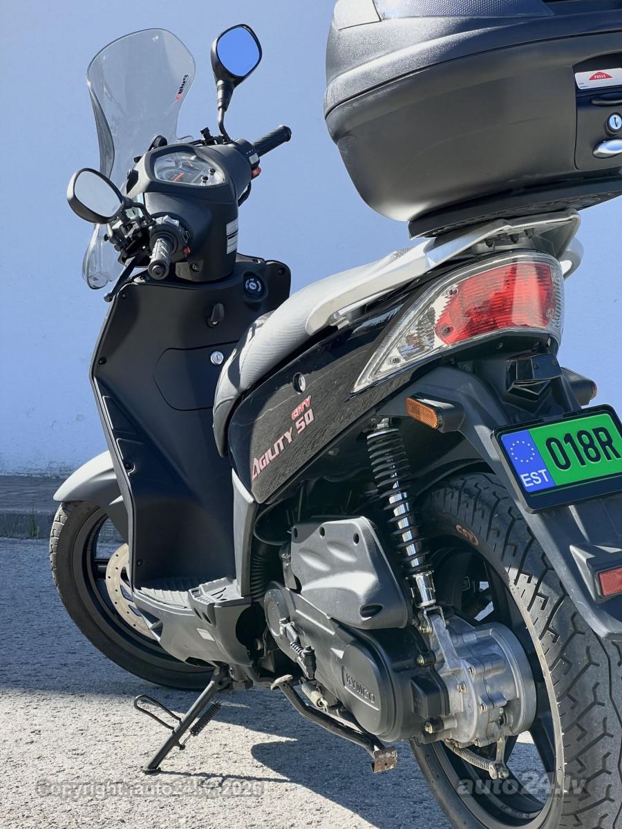 Melns Kymco Agility 50 2012 Tallina, ar dzinēja tilpumu 49.00 L un nobraukumu 6 tūkst. km par 1200 €, foto 9 vietnē AUTOMOTO.COM.LV