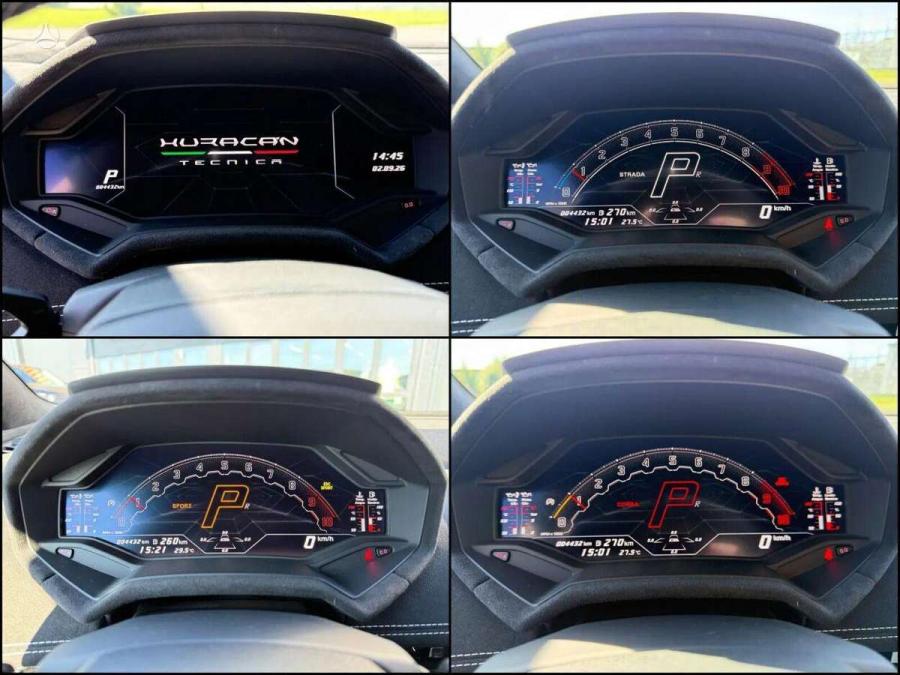 Black Lamborghini Huracan 2024 in Tallinn, with an engine capacity of 5.20 L and mileage of 4 thousand km for 324995 €, photo 14 on AUTOMOTO.COM.LV