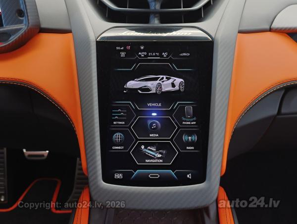 Orange Lamborghini Revuelto 2026 in Tallinn, with an engine capacity of 6.50 L and mileage of 0 thousand km for 657076 €, photo 10 on AUTOMOTO.COM.LV