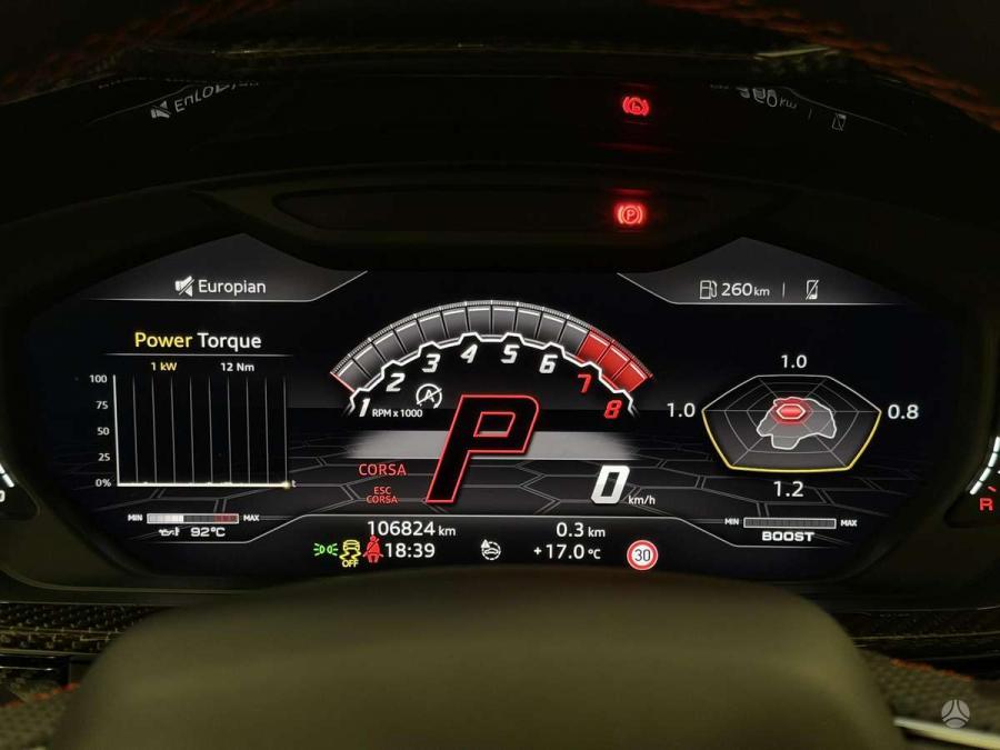 Black Lamborghini Urus 2020 in Vilnius, with an engine capacity of 4.00 L and mileage of 107 thousand km for 174990 €, photo 19 on AUTOMOTO.COM.LV