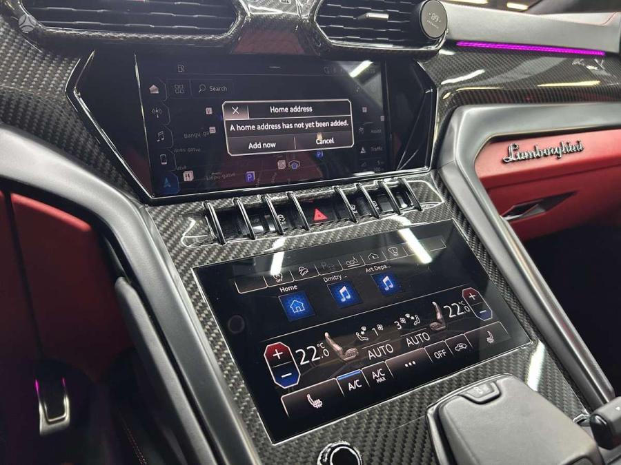 Black Lamborghini Urus 2021 in Klaipeda, with an engine capacity of 4.00 L and mileage of 41 thousand km for 225000 €, photo 29 on AUTOMOTO.COM.LV