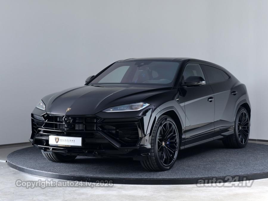 Black Lamborghini Urus 2026 in Tallinn, with an engine capacity of 4.00 L and mileage of 4 thousand km for 338520 €, photo 1 on AUTOMOTO.COM.LV