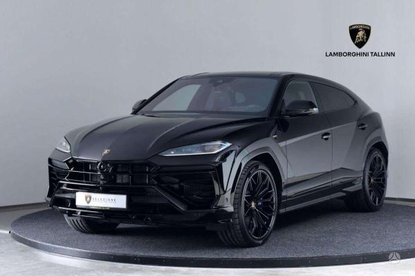Black Lamborghini Urus 2026 in Tallinn, with an engine capacity of 4.00 L and mileage of 4 thousand km for 329000 €, photo 1 on AUTOMOTO.COM.LV