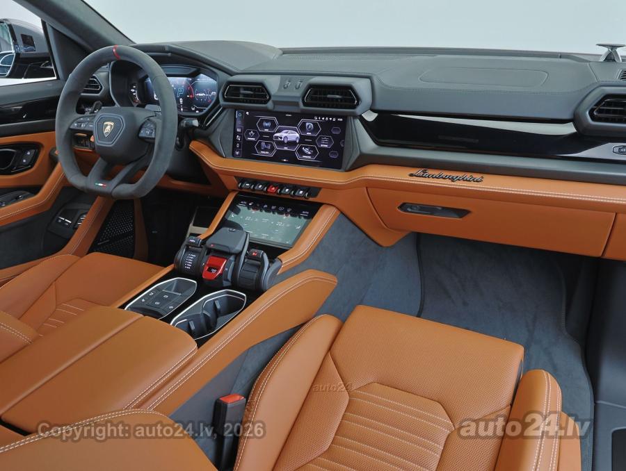 Grey Lamborghini Urus 2026 in Tallinn, with an engine capacity of 4.00 L and mileage of 0 thousand km for 345960 €, photo 14 on AUTOMOTO.COM.LV