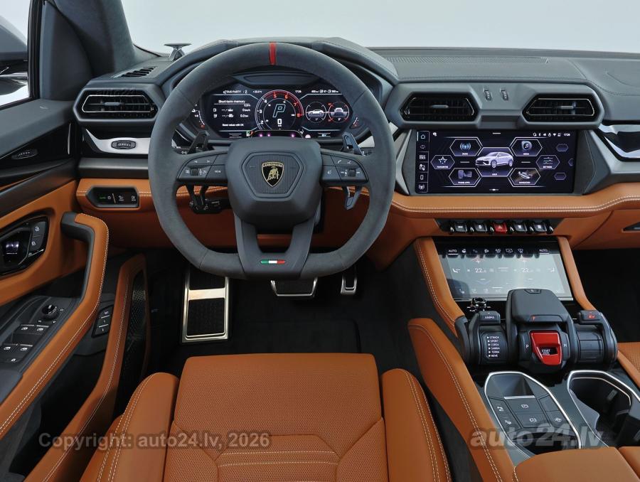 Grey Lamborghini Urus 2026 in Tallinn, with an engine capacity of 4.00 L and mileage of 0 thousand km for 345960 €, photo 15 on AUTOMOTO.COM.LV