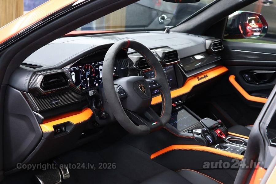 Orange Lamborghini Urus 2026 in Tallinn, with an engine capacity of 4.00 L and mileage of 38 thousand km for 375000 €, photo 28 on AUTOMOTO.COM.LV
