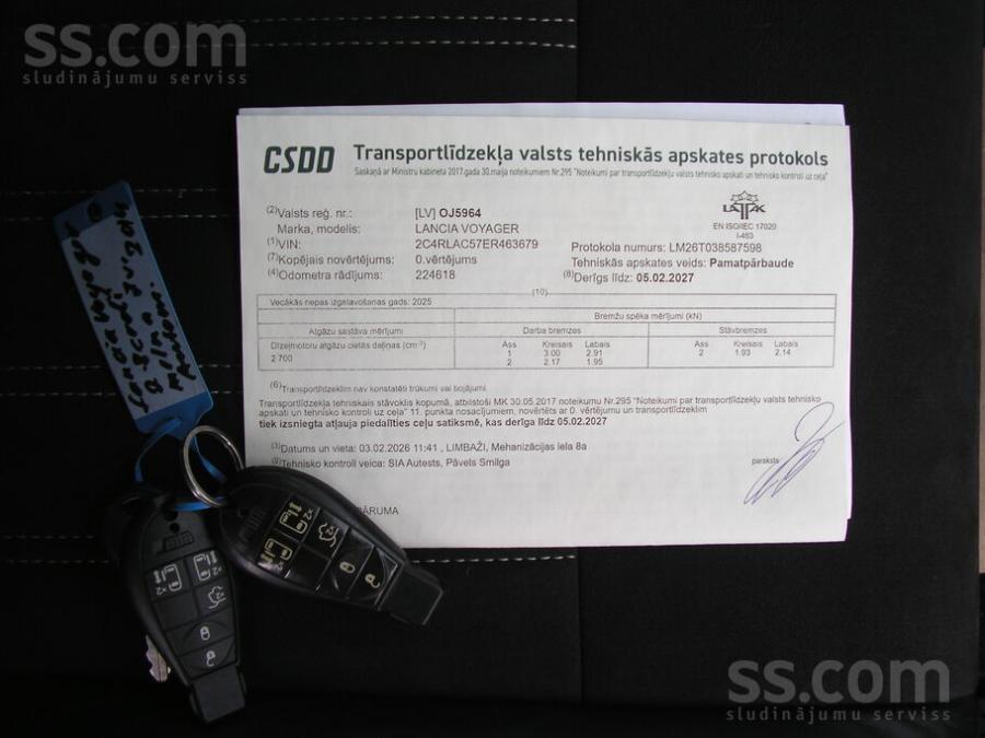 Черный Лянча Voyager 2014 в Рига, объемом двигателя 2.80 л и пробегом 0 тыс. км за 8950 €, фото 36 на AUTOMOTO.COM.LV
