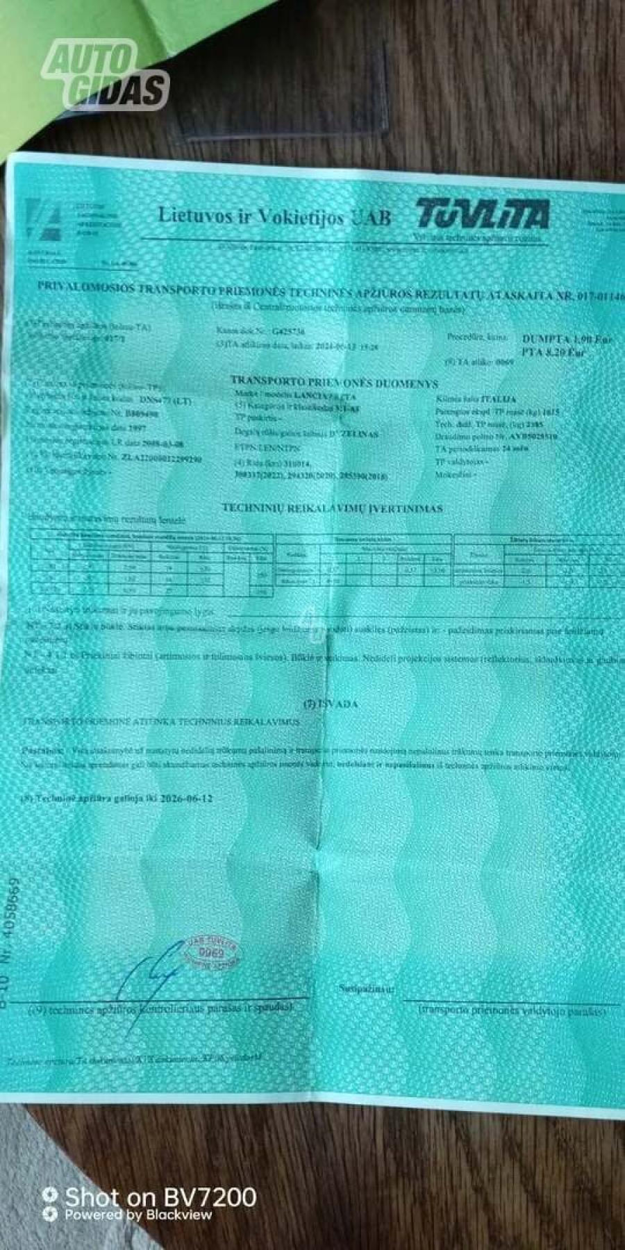 Серый Лянча Зета 1997 в Ионава, объемом двигателя 2.10 л и пробегом 325 тыс. км за 600 €, фото 14 на AUTOMOTO.COM.LV