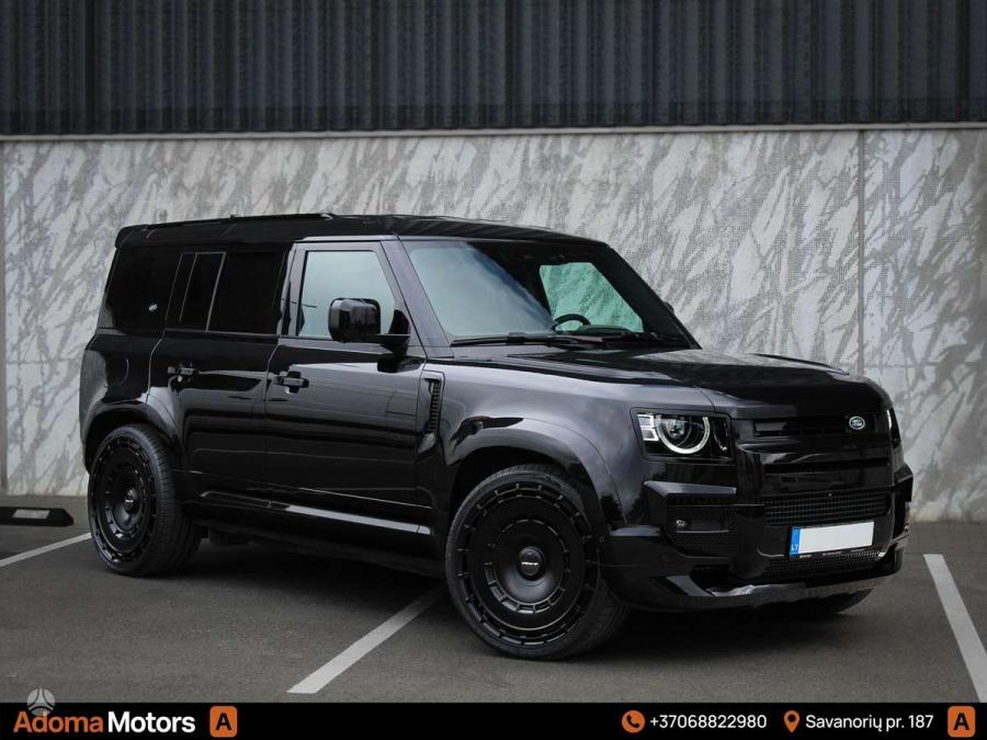 Melns Land Rover Defender 2023 Kauņa, ar dzinēja tilpumu 3.00 L un nobraukumu 104 tūkst. km par 59000 €, foto 1 vietnē AUTOMOTO.COM.LV