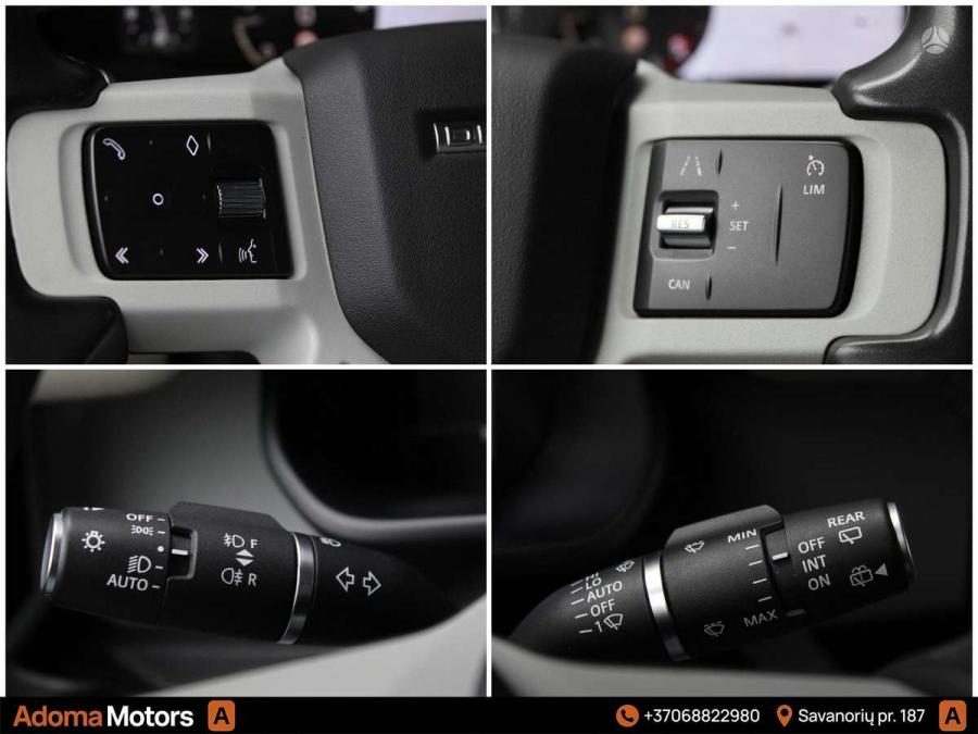 Melns Land Rover Defender 2023 Kauņa, ar dzinēja tilpumu 3.00 L un nobraukumu 104 tūkst. km par 59000 €, foto 16 vietnē AUTOMOTO.COM.LV