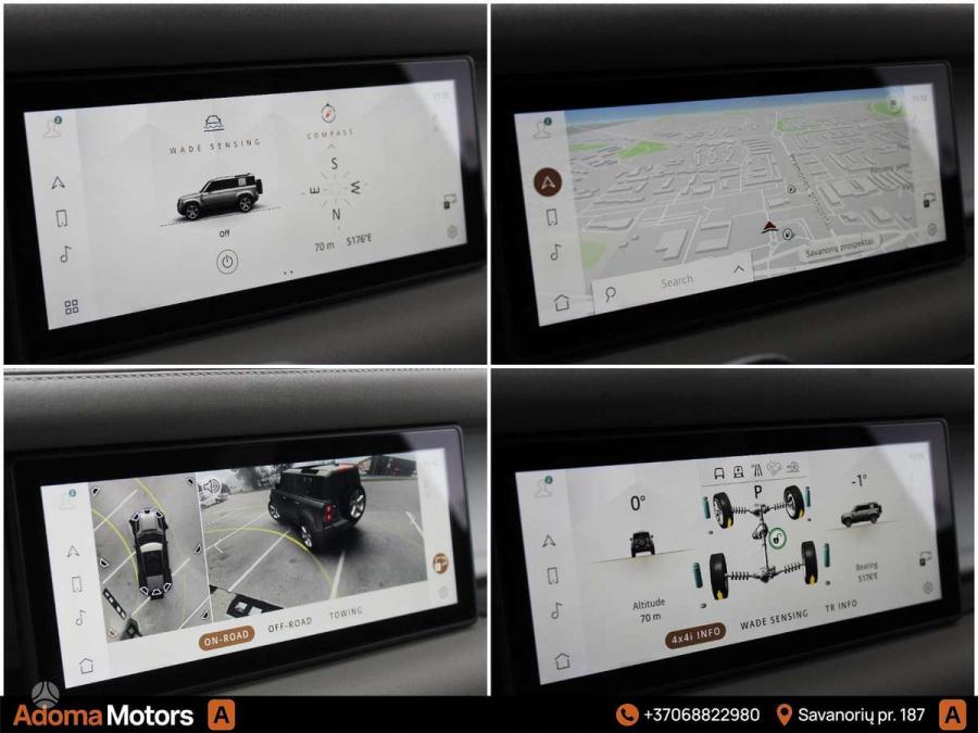 Melns Land Rover Defender 2023 Kauņa, ar dzinēja tilpumu 3.00 L un nobraukumu 104 tūkst. km par 59000 €, foto 21 vietnē AUTOMOTO.COM.LV