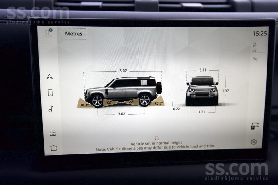 Black Land Rover Defender 2024 in Riga, with an engine capacity of 3.00 L and mileage of 16 thousand km for 77900 €, photo 25 on AUTOMOTO.COM.LV