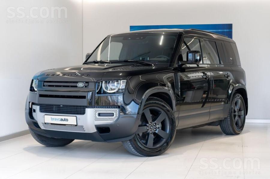 Black Land Rover Defender 2024 in Riga, with an engine capacity of 3.00 L and mileage of 44 thousand km for 59990 €, photo 1 on AUTOMOTO.COM.LV