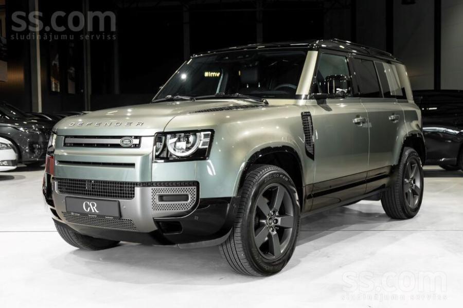 Green Land Rover Defender 2025 in Riga, with an engine capacity of 3.00 L and mileage of 12 thousand km for 72500 €, photo 1 on AUTOMOTO.COM.LV