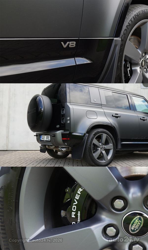 Grey Land Rover Defender 2023 in Tallinn, with an engine capacity of 5.00 L and mileage of 65 thousand km for 89900 €, photo 7 on AUTOMOTO.COM.LV