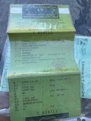 Zils Land Rover Discovery 1995 Raseiniai, ar dzinēja tilpumu 2.50 L un nobraukumu 270 tūkst. km par 1100 €, foto 9 vietnē AUTOMOTO.COM.LV