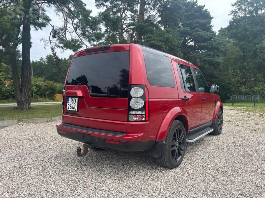 Sarkans Land Rover Discovery 2015 Jūrmala, ar dzinēja tilpumu 3.00 L un nobraukumu 190 tūkst. km par 15500 €, foto 4 vietnē AUTOMOTO.COM.LV