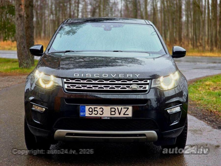 Black Land Rover Discovery Sport 2016 in Tallinn, with an engine capacity of 2.00 L and mileage of 129 thousand km for 11990 €, photo 2 on AUTOMOTO.COM.LV