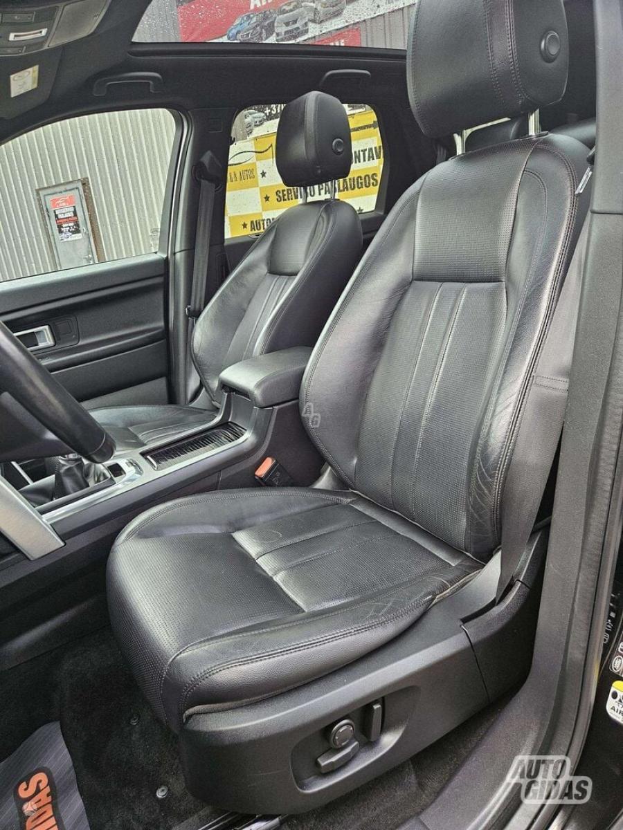 Melns Land Rover Discovery Sport 2016 Šauļi, ar dzinēja tilpumu 2.00 L un nobraukumu 91 tūkst. km par 9450 €, foto 14 vietnē AUTOMOTO.COM.LV