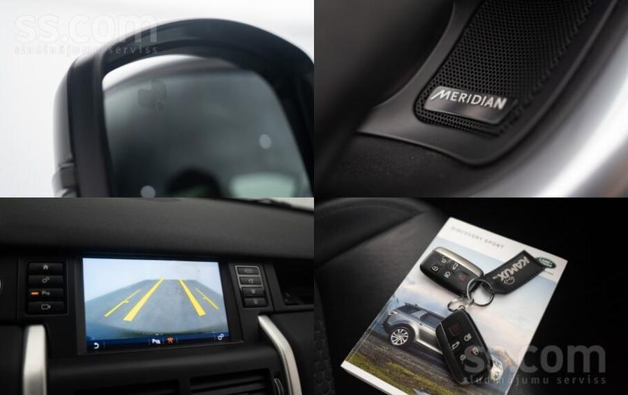 Black Land Rover Discovery Sport 2017 in Tallinn, with an engine capacity of 2.00 L and mileage of 227 thousand km for 11999 €, photo 16 on AUTOMOTO.COM.LV