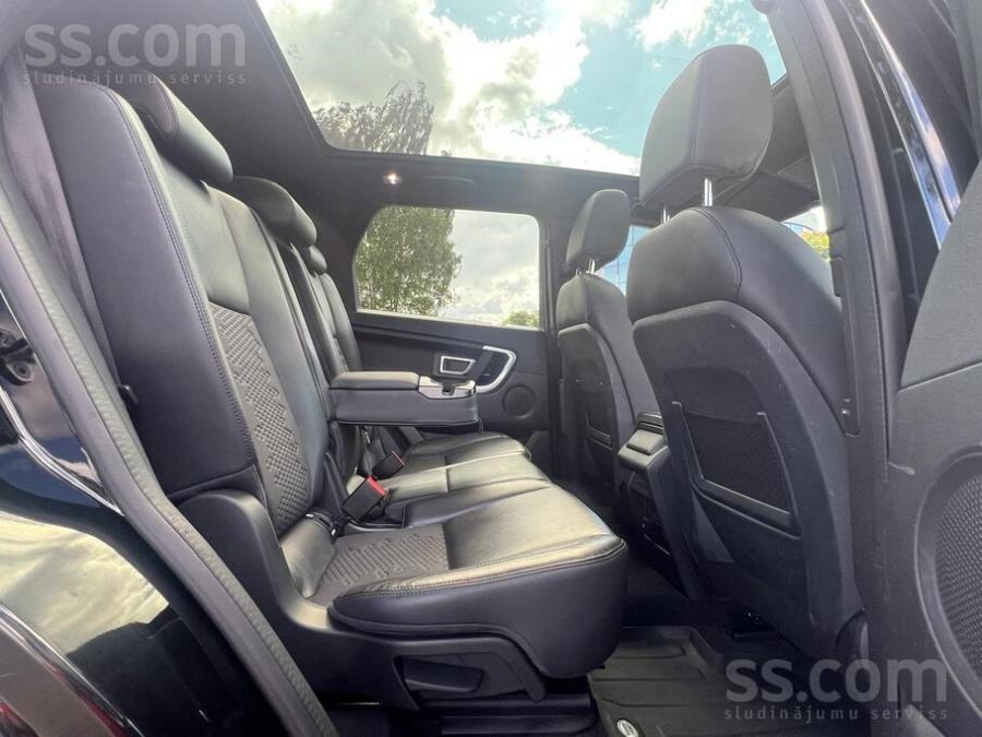 Black Land Rover Discovery Sport 2019 in Riga, with an engine capacity of 2.00 L and mileage of 201 thousand km for 12990 €, photo 18 on AUTOMOTO.COM.LV
