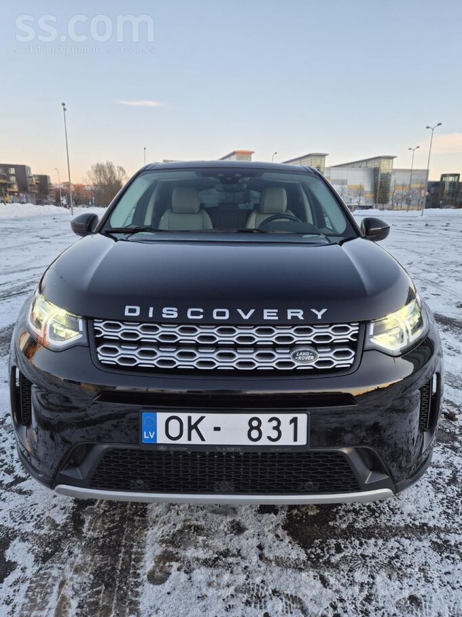 Черный Ленд Ровер Discovery Sport 2020 в Юрмала, объемом двигателя 2.00 л и пробегом 97 тыс. км за 22500 €, фото 1 на AUTOMOTO.COM.LV