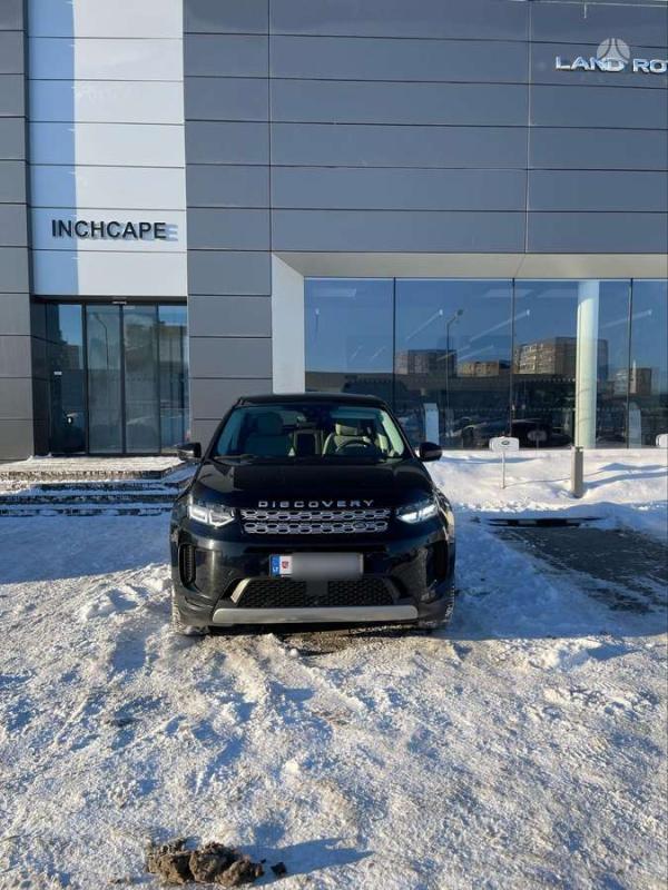 Black Land Rover Discovery Sport 2020 in Vilnius, with an engine capacity of 2.00 L and mileage of 64 thousand km for 23900 €, photo 1 on AUTOMOTO.COM.LV