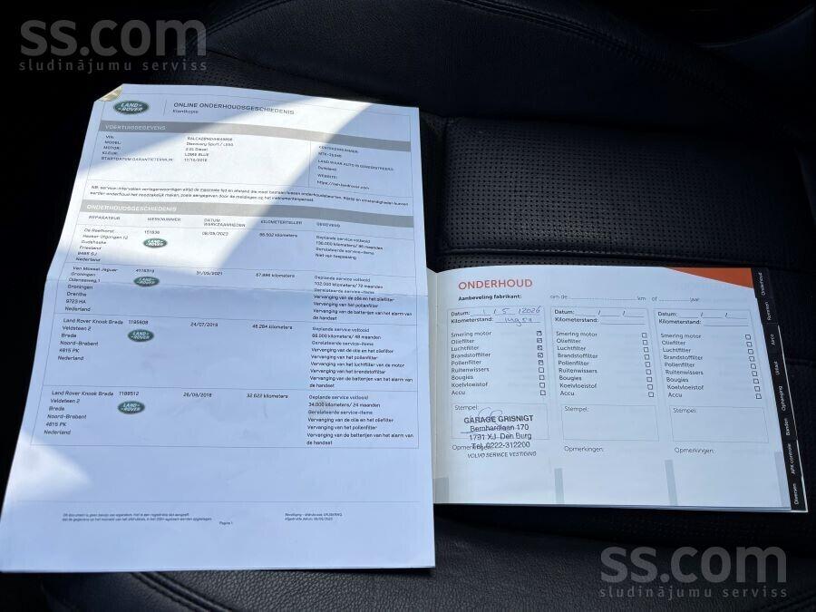 Blue Land Rover Discovery Sport 2016 in Riga, with an engine capacity of 2.00 L and mileage of 156 thousand km for 10450 €, photo 25 on AUTOMOTO.COM.LV