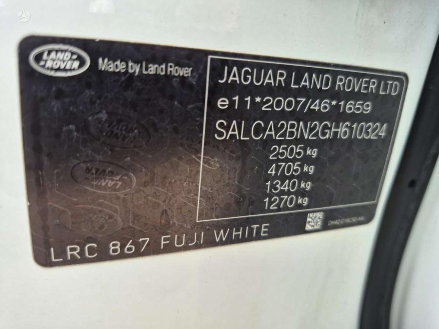 Ленд Ровер Discovery Sport 2016 в Таураге, объемом двигателя 2.00 л и пробегом 110 тыс. км за 9200 €, фото 19 на AUTOMOTO.COM.LV
