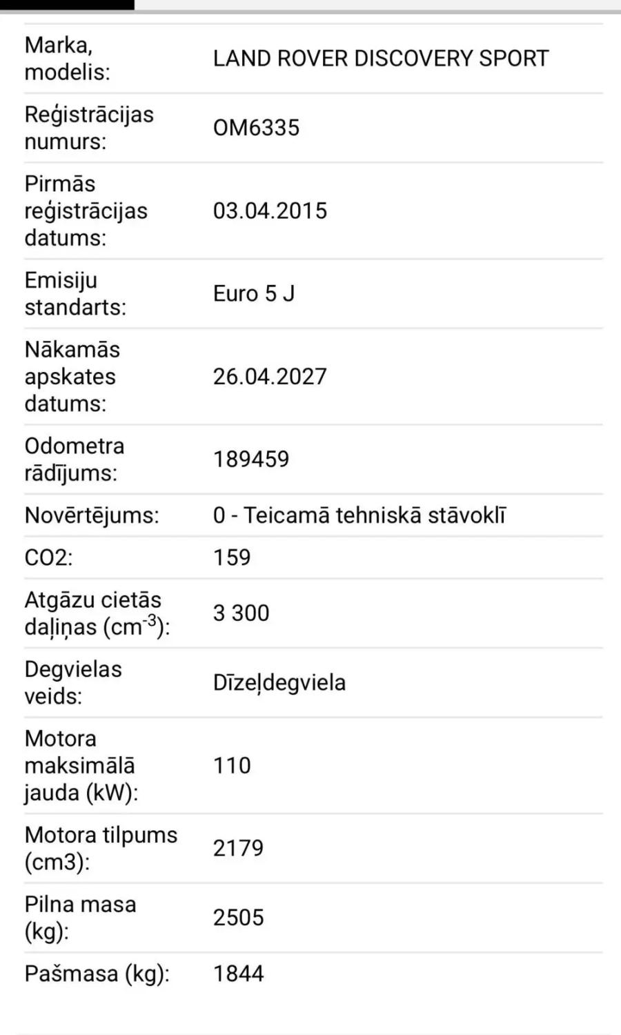 Серый Ленд Ровер Discovery Sport 2015 в Рига, объемом двигателя 2.20 л и пробегом 189 тыс. км за 13995 €, фото 33 на AUTOMOTO.COM.LV