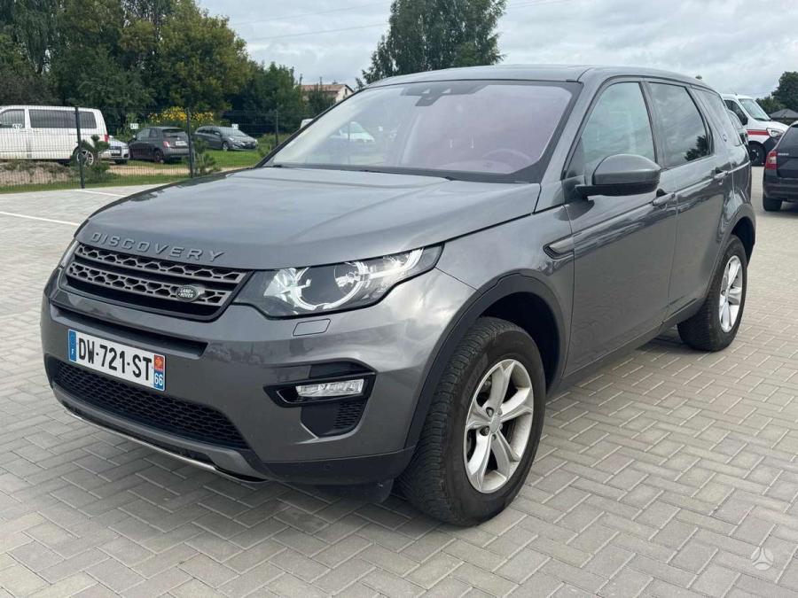 Pelēks Land Rover Discovery Sport 2015 Tauragė, ar dzinēja tilpumu 2.00 L un nobraukumu 212 tūkst. km par 7200 €, foto 1 vietnē AUTOMOTO.COM.LV