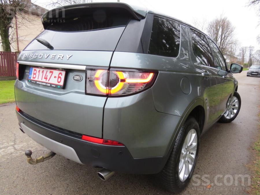 Pelēks Land Rover Discovery Sport 2016 Rīga, ar dzinēja tilpumu 2.00 L un nobraukumu 162 tūkst. km par 11795 €, foto 4 vietnē AUTOMOTO.COM.LV