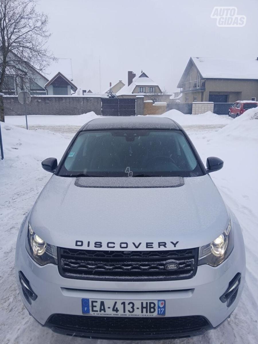 Pelēks Land Rover Discovery Sport 2016 Tauragė, ar dzinēja tilpumu 2.00 L un nobraukumu 165 tūkst. km par 10450 €, foto 9 vietnē AUTOMOTO.COM.LV