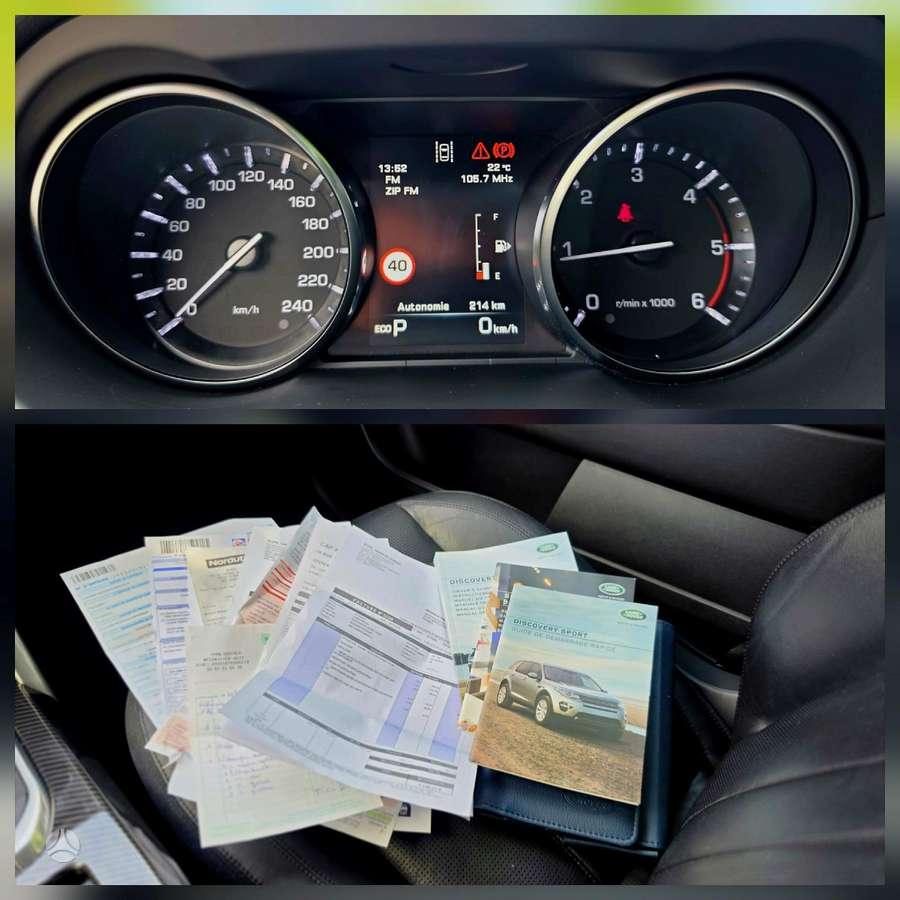 Grey Land Rover Discovery Sport 2017 in Taurage, with an engine capacity of 2.00 L and mileage of 141 thousand km for 8900 €, photo 28 on AUTOMOTO.COM.LV