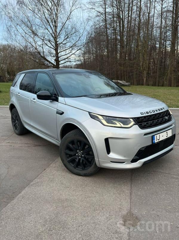 Pelēks Land Rover Discovery Sport 2020 Rīga, ar dzinēja tilpumu 2.00 L un nobraukumu 50 tūkst. km par 24750 €, foto 1 vietnē AUTOMOTO.COM.LV