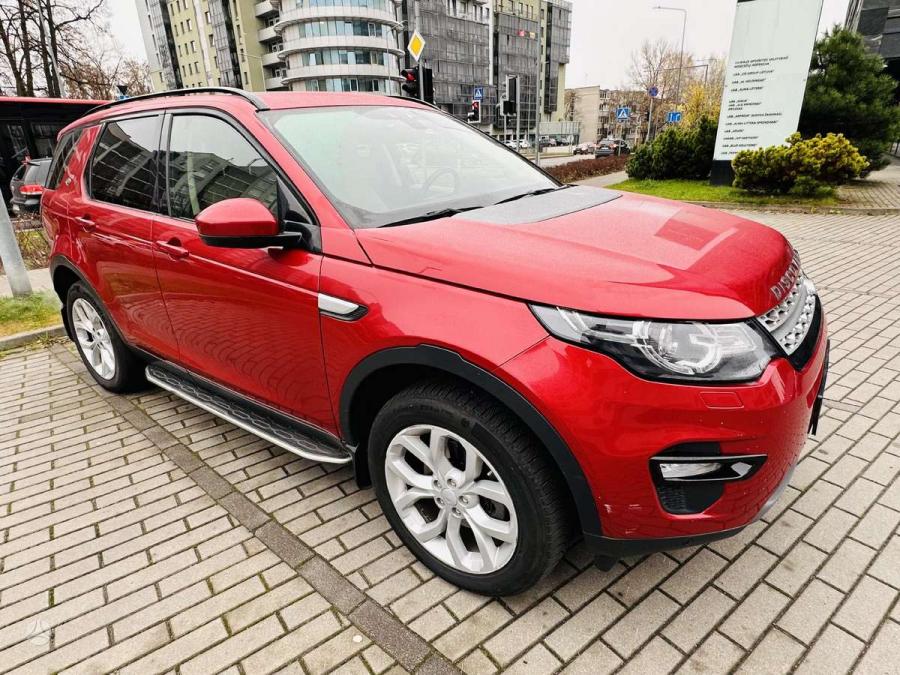 Sarkans Land Rover Discovery Sport 2016 Viļņa, ar dzinēja tilpumu 2.00 L un nobraukumu 60 tūkst. km par 11000 €, foto 1 vietnē AUTOMOTO.COM.LV