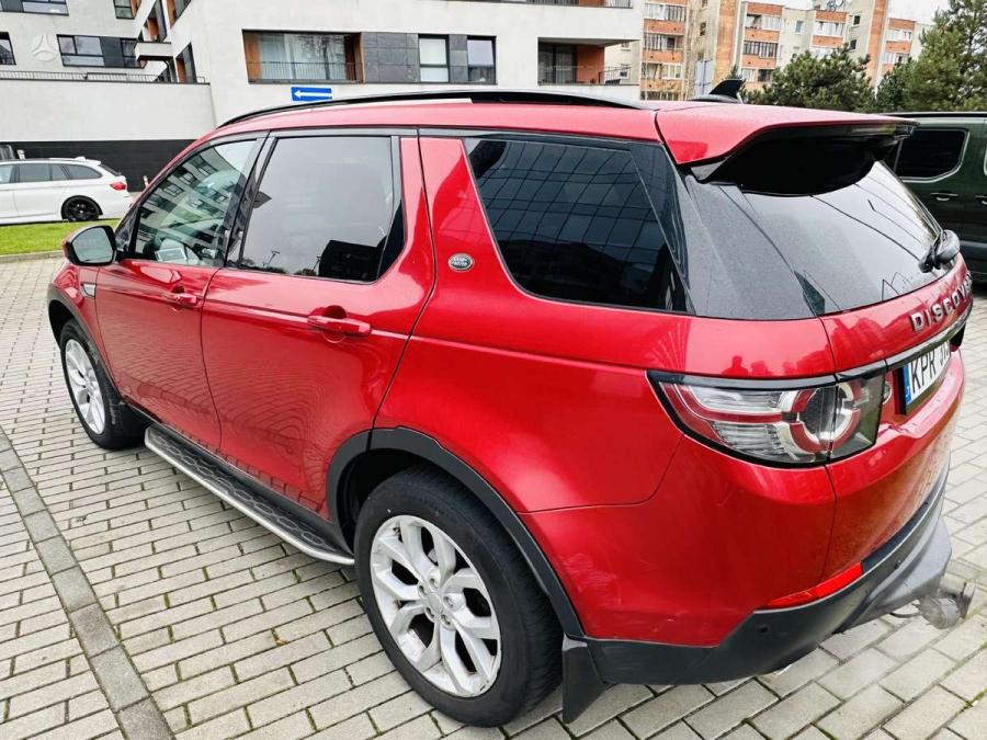Sarkans Land Rover Discovery Sport 2016 Viļņa, ar dzinēja tilpumu 2.00 L un nobraukumu 60 tūkst. km par 11000 €, foto 5 vietnē AUTOMOTO.COM.LV