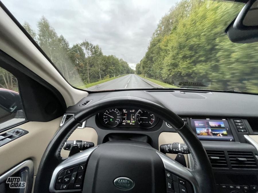 Красный Ленд Ровер Discovery Sport 2016 в Клайпеда, объемом двигателя 2.00 л и пробегом 139 тыс. км за 14965 €, фото 20 на AUTOMOTO.COM.LV