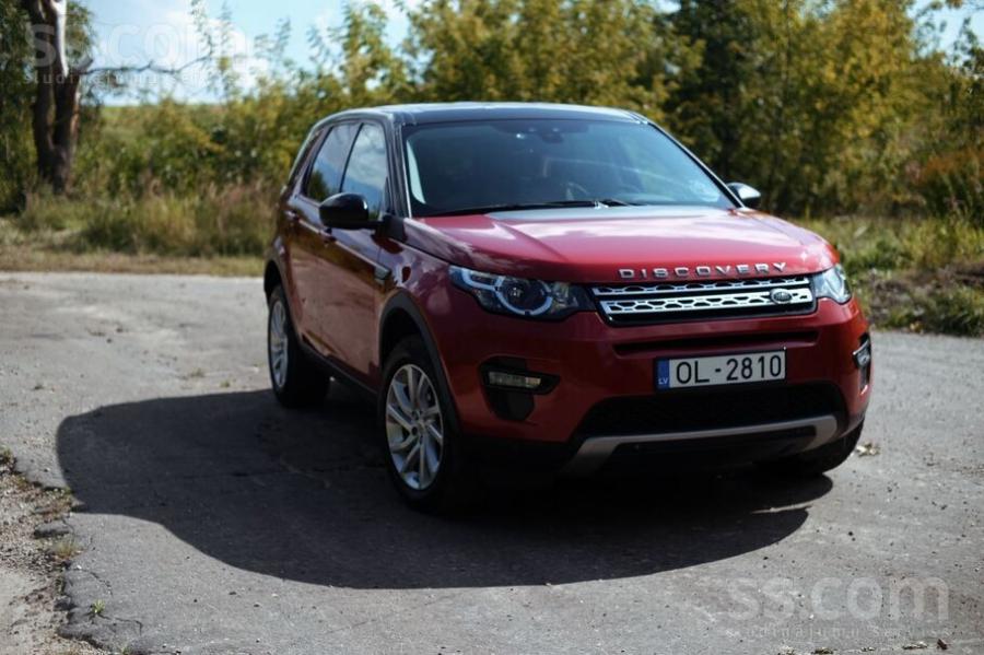 Sarkans Land Rover Discovery Sport 2017 Rīga, ar dzinēja tilpumu 2.00 L un nobraukumu 151 tūkst. km par 14000 €, foto 1 vietnē AUTOMOTO.COM.LV
