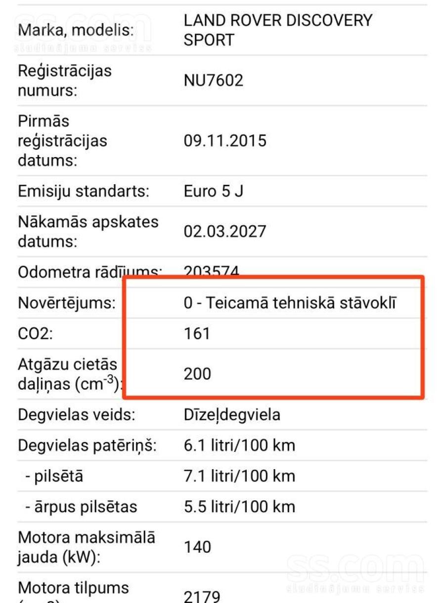 White Land Rover Discovery Sport 2015 in Jelgava, with an engine capacity of 2.20 L and mileage of 204 thousand km for 14800 €, photo 27 on AUTOMOTO.COM.LV