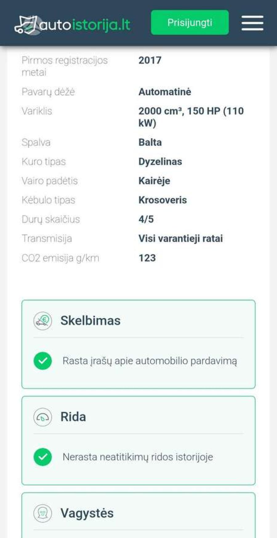 Белый Ленд Ровер Discovery Sport 2017 в Шилуте, объемом двигателя 2.00 л и пробегом 161 тыс. км за 8000 €, фото 26 на AUTOMOTO.COM.LV