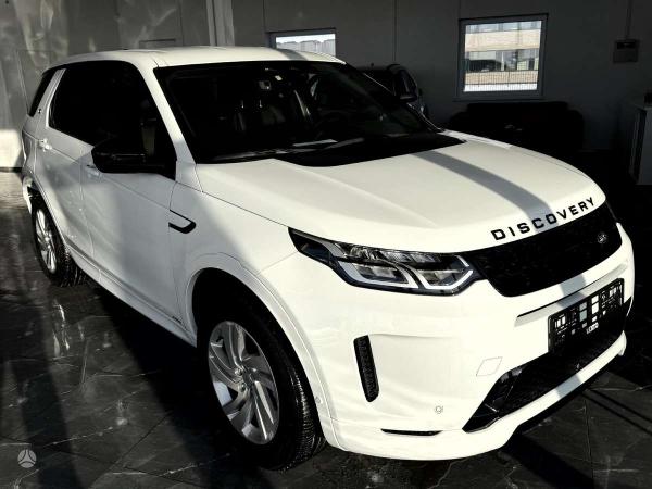 White Land Rover Discovery Sport 2021 in Panevezys, with an engine capacity of 2.00 L and mileage of 56 thousand km for 23900 €, photo 1 on AUTOMOTO.COM.LV