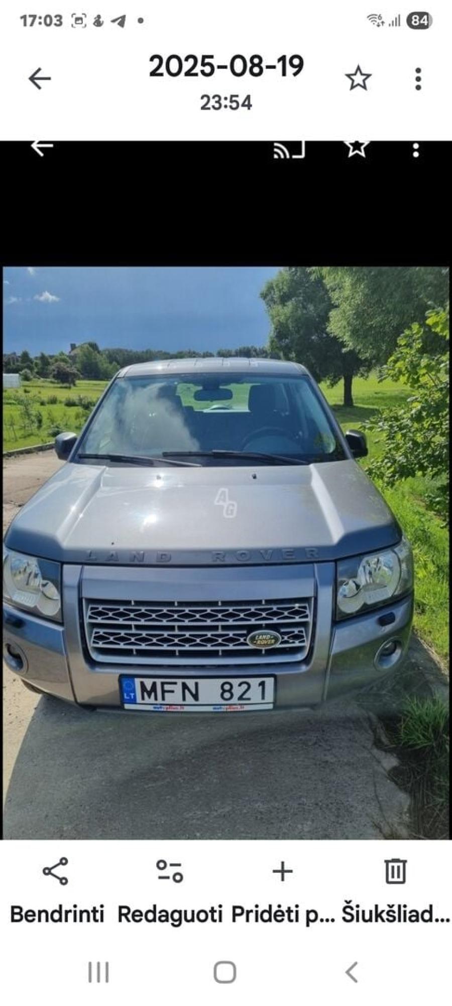 Pelēks Land Rover Freelander 2008 Mažeikiai, ar dzinēja tilpumu 2.20 L un nobraukumu 260 tūkst. km par 3500 €, foto 4 vietnē AUTOMOTO.COM.LV
