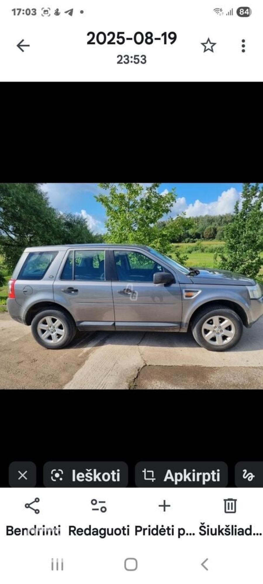 Pelēks Land Rover Freelander 2008 Mažeikiai, ar dzinēja tilpumu 2.20 L un nobraukumu 260 tūkst. km par 3500 €, foto 6 vietnē AUTOMOTO.COM.LV