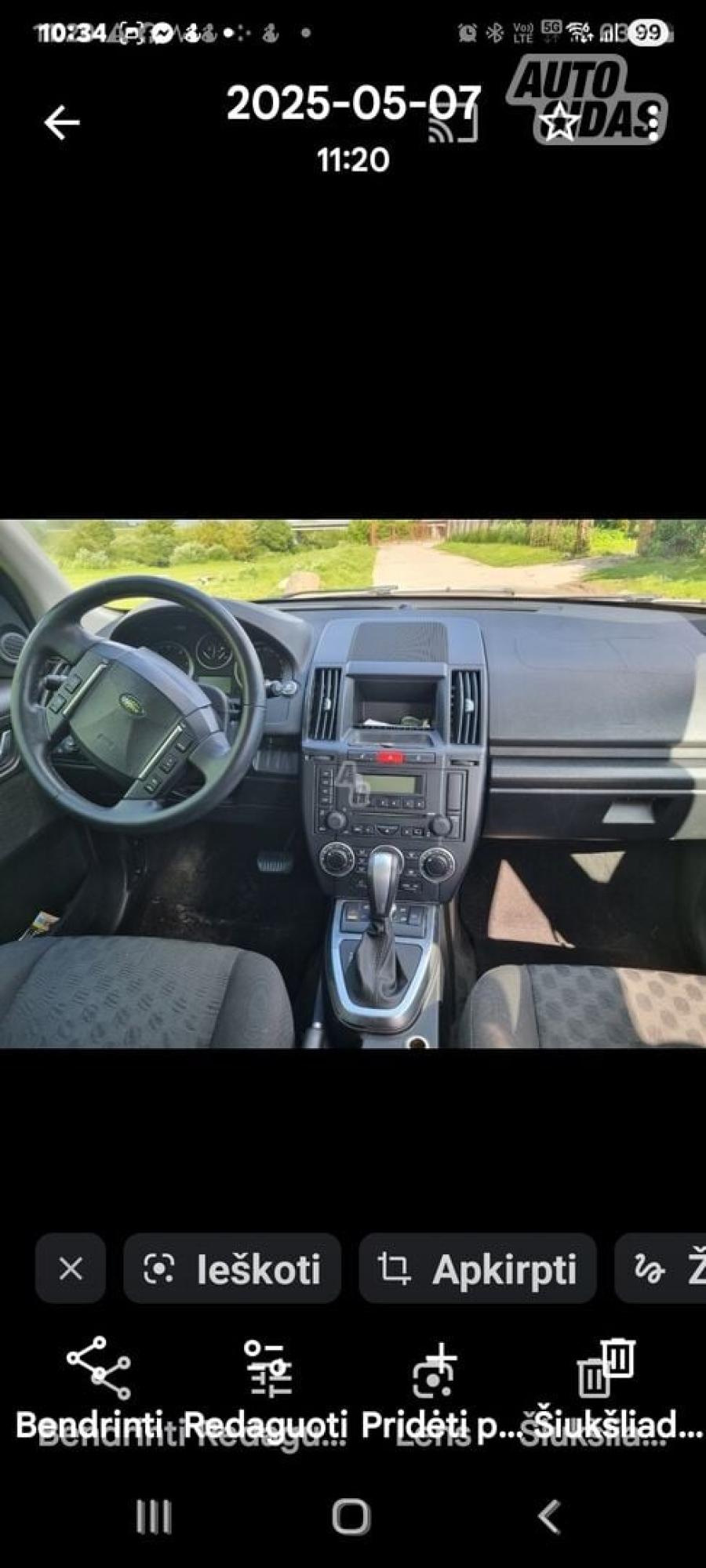 Pelēks Land Rover Freelander 2008 Mažeikiai, ar dzinēja tilpumu 2.20 L un nobraukumu 260 tūkst. km par 3500 €, foto 8 vietnē AUTOMOTO.COM.LV