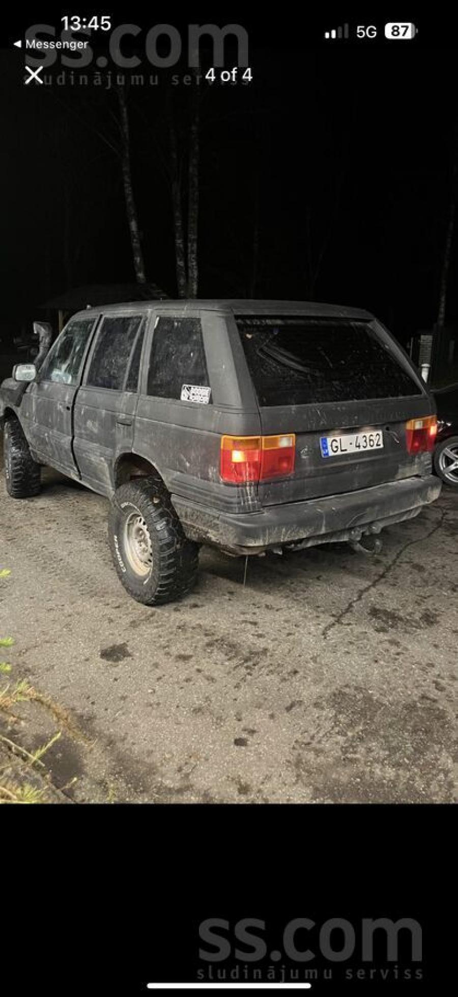 Black Land Rover Range Rover 1998 in Riga, with an engine capacity of 4.60 L and mileage of 297 thousand km for 4800 €, photo 3 on AUTOMOTO.COM.LV