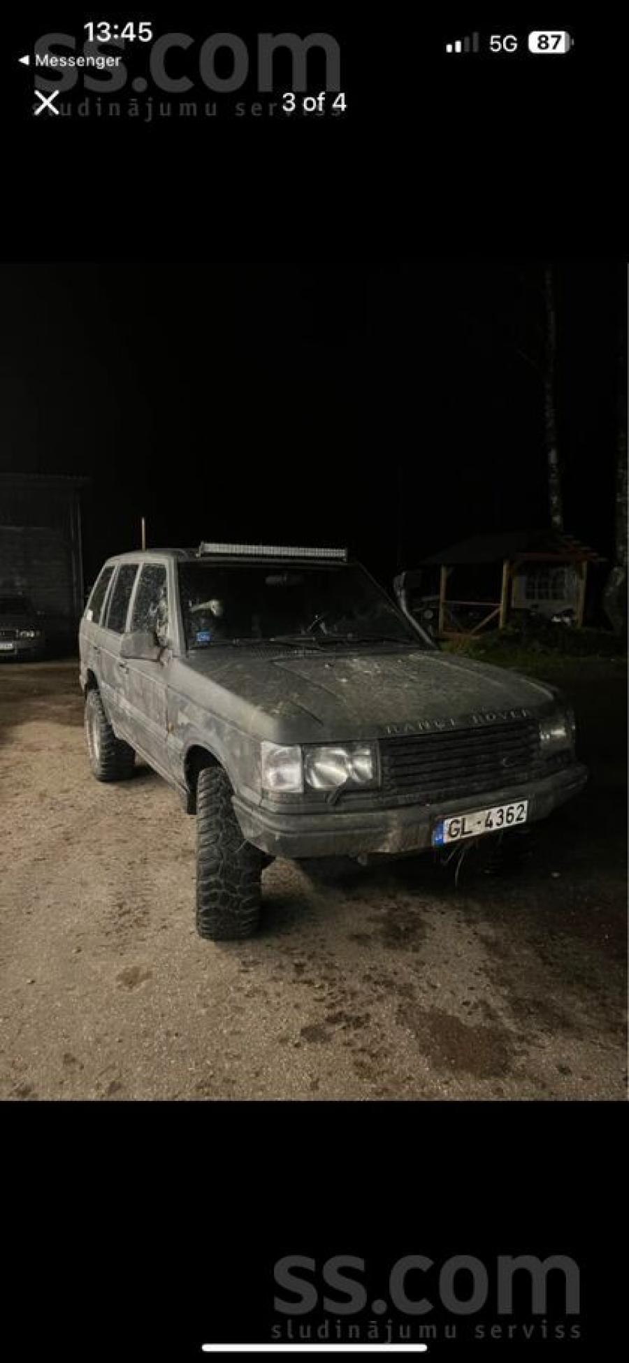 Black Land Rover Range Rover 1998 in Riga, with an engine capacity of 4.60 L and mileage of 297 thousand km for 4000 €, photo 2 on AUTOMOTO.COM.LV