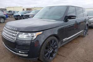 Melns Land Rover Range Rover 2015 Ukmergė, ar dzinēja tilpumu 5.00 L un nobraukumu 223 tūkst. km par 13300 €, foto  vietnē AUTOMOTO.COM.LV